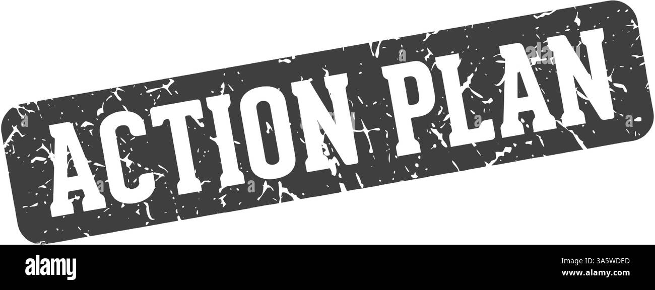 action plan stamp. action plan rectangular sign isolated on transparent background Stock Vector ...