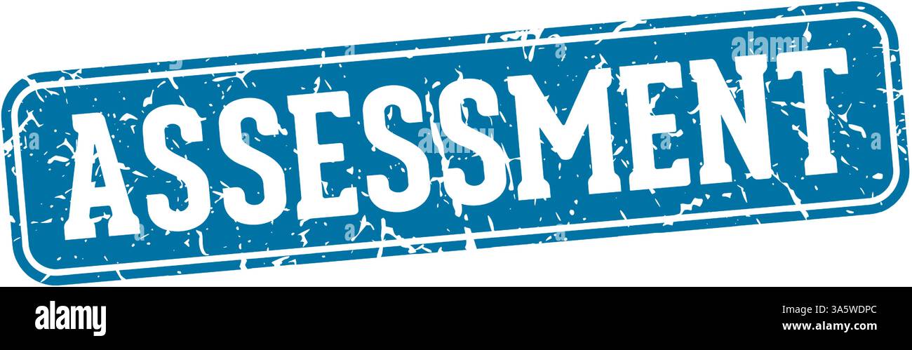 assessment stamp. assessment rectangular sign isolated on transparent ...