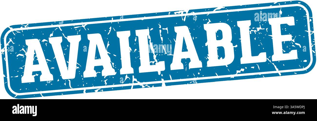 available stamp. available rectangular sign isolated on transparent ...
