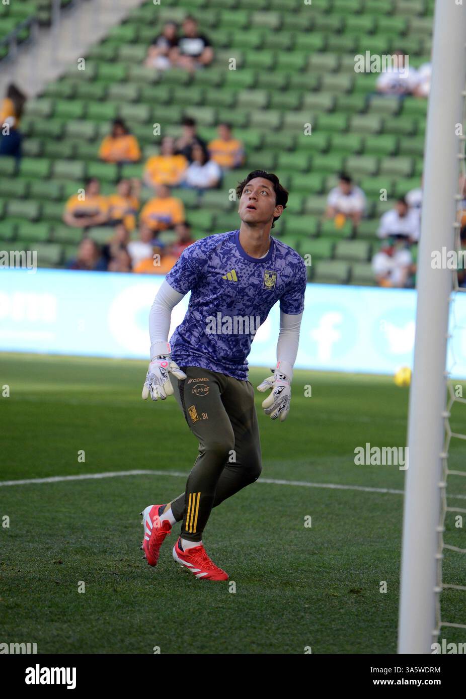 Austin, TX - MARCH 22: Tigres UANL goalie Fernando Tapia warms up prior ...