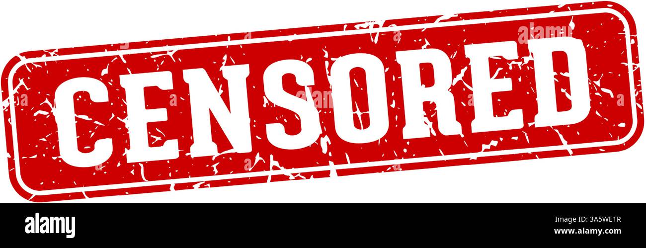 censored stamp. censored rectangular sign isolated on transparent ...