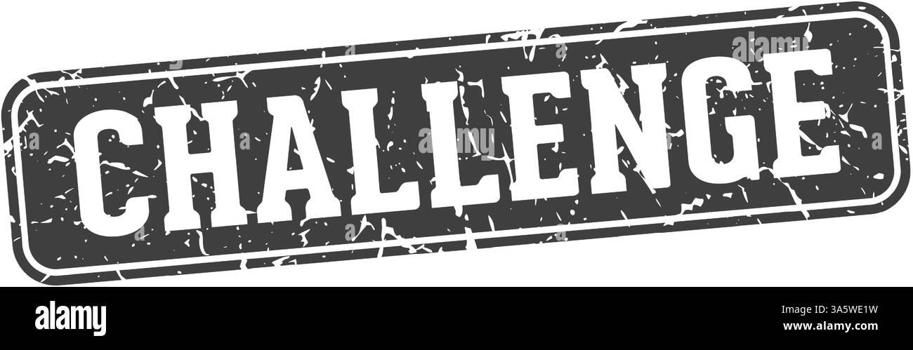 challenge stamp. challenge rectangular sign isolated on transparent ...