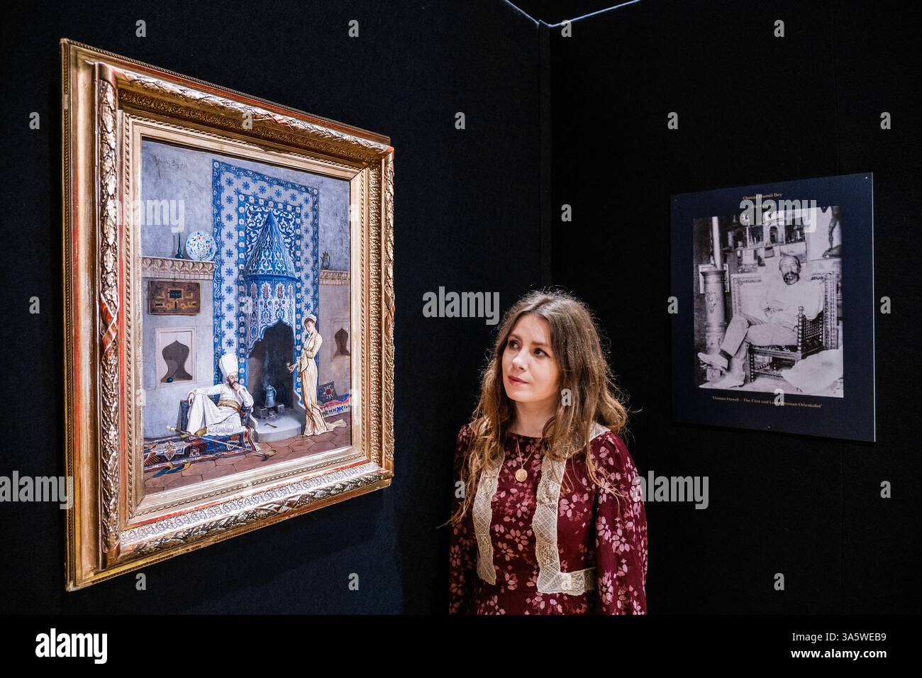 London, UK. 24th Mar, 2025. Kahve Ocağı (The Hearth) by Osman Hamdi Bey ...