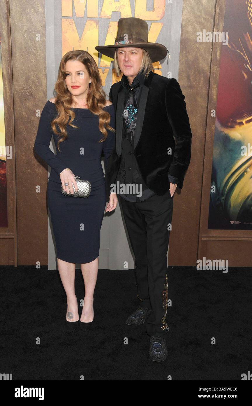 Lisa Marie Presley, Michael Lockwood at the Mad Max Fury Road Premiere ...