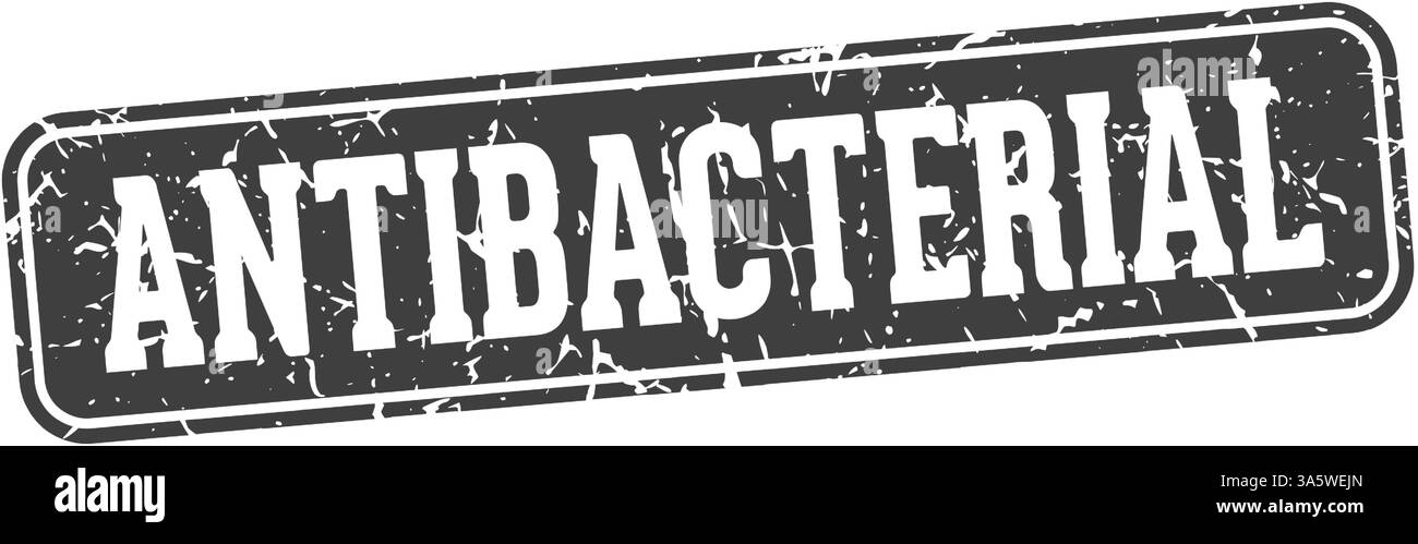 antibacterial stamp. antibacterial rectangular sign isolated on ...