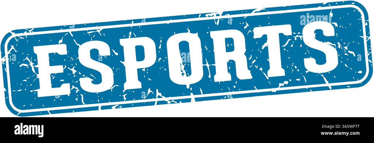 esports stamp. esports rectangular sign isolated on transparent ...