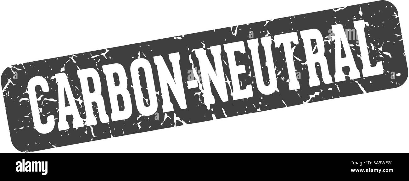 carbon-neutral stamp. carbon-neutral rectangular sign isolated on ...