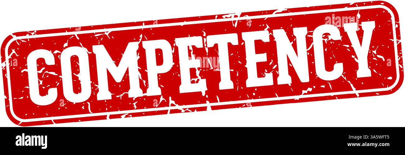 competency stamp. competency rectangular sign isolated on transparent ...