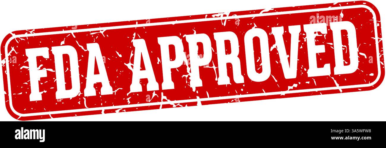 fda approved stamp. fda approved rectangular sign isolated on ...