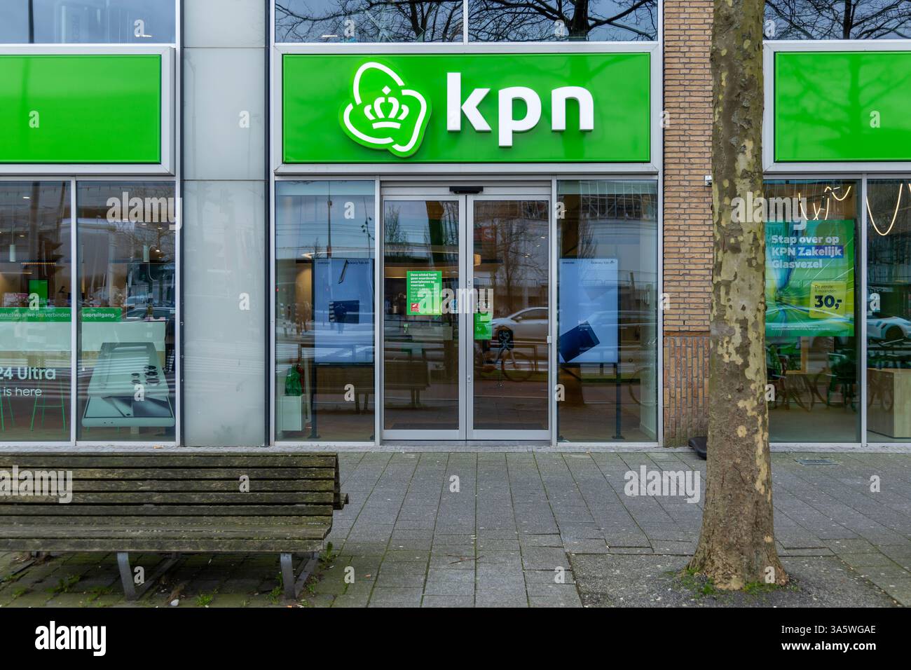 Amsterdam, the Netherlands. 16 March 2024. KPN store front entrance ...