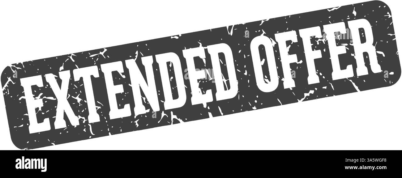 extended offer stamp. extended offer rectangular sign isolated on ...