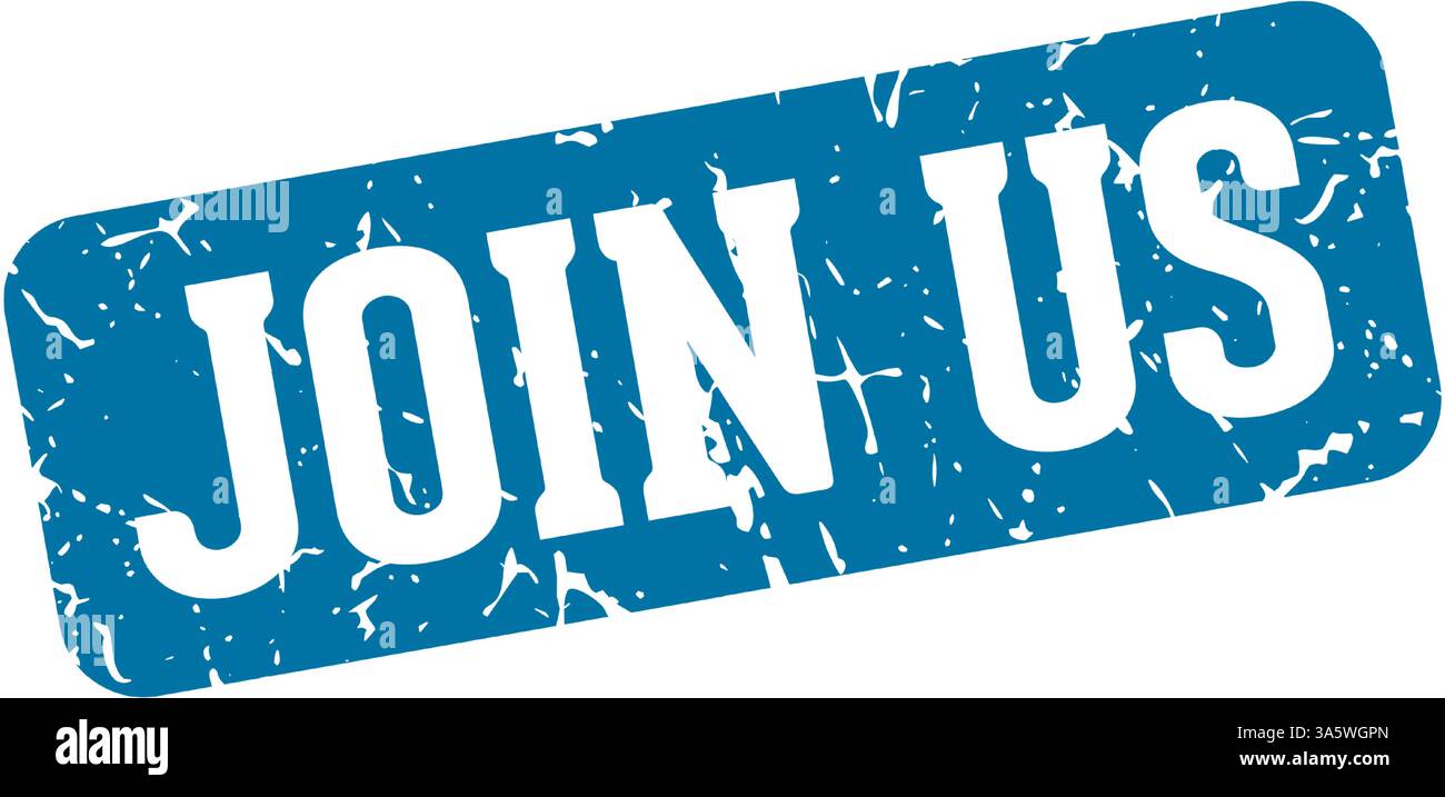 join us stamp. join us rectangular sign isolated on transparent ...