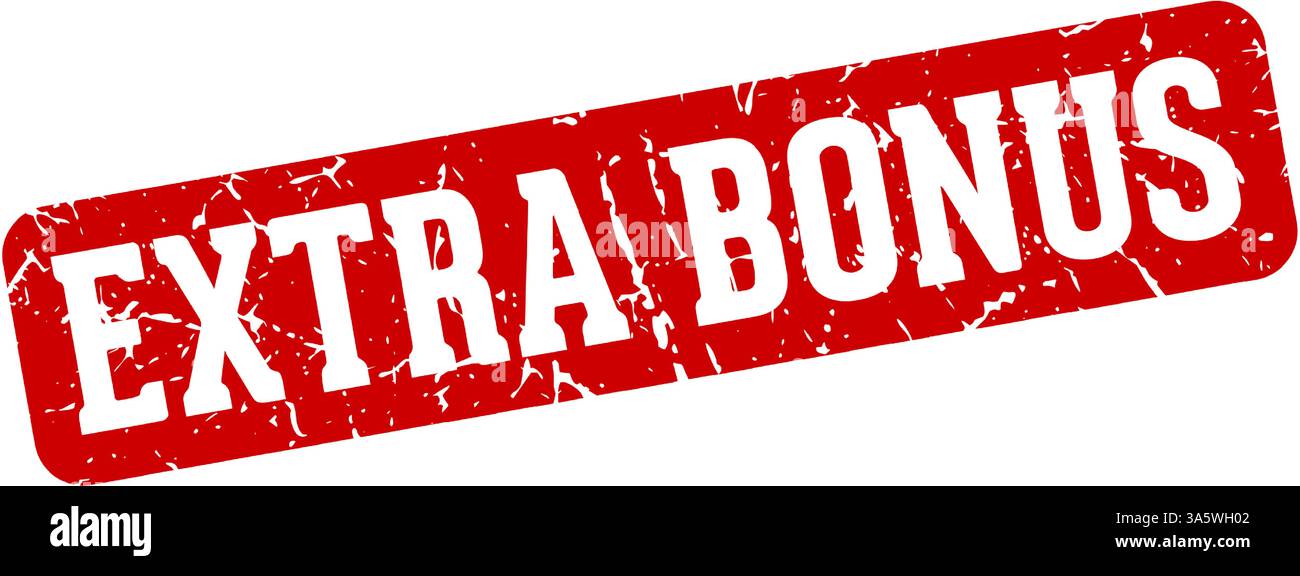 extra bonus stamp. extra bonus rectangular sign isolated on transparent ...