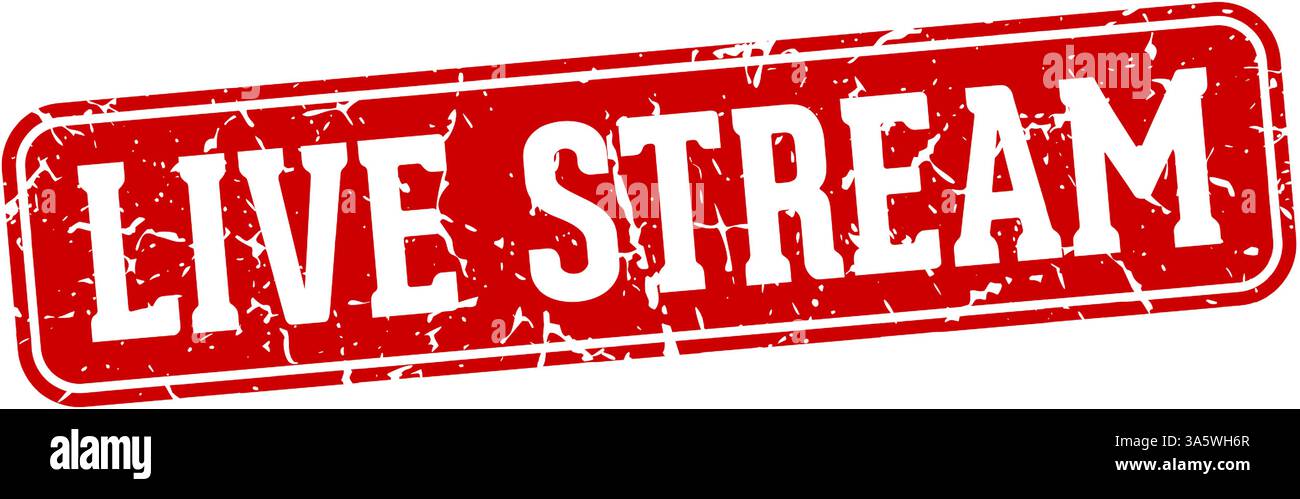 live stream stamp. live stream rectangular sign isolated on transparent ...