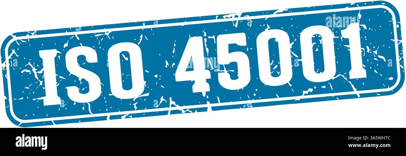 iso 45001 stamp. iso 45001 rectangular sign isolated on transparent ...