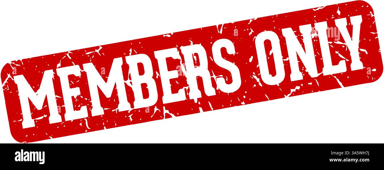 members only stamp. members only rectangular sign isolated on ...