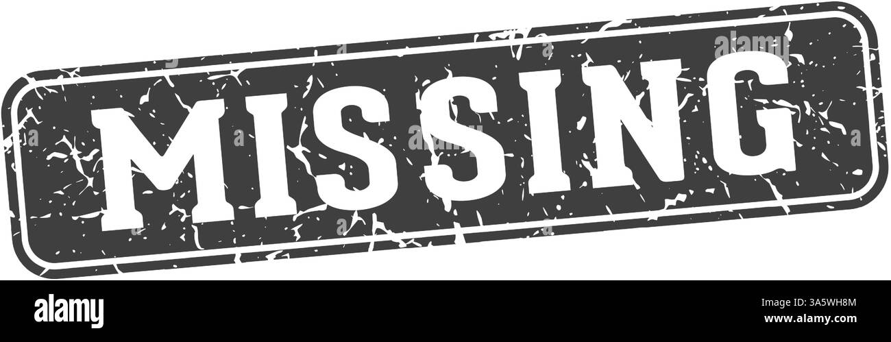missing stamp. missing rectangular sign isolated on transparent ...