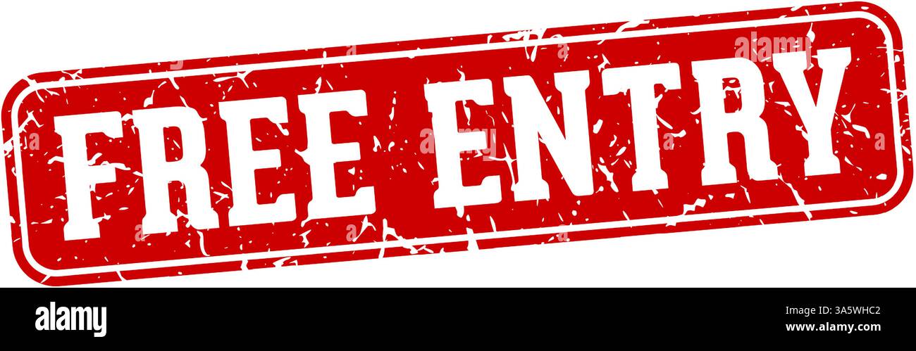 free entry stamp. free entry rectangular sign isolated on transparent ...
