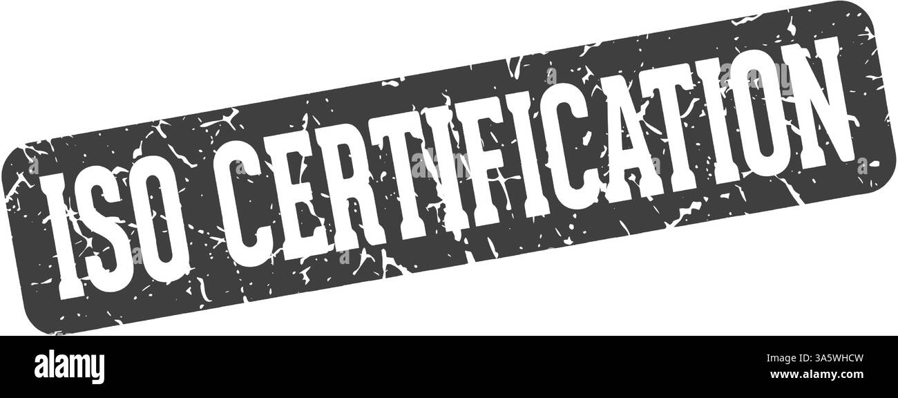 iso certification stamp. iso certification rectangular sign isolated on ...