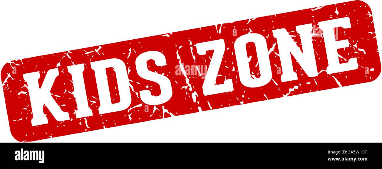 kids zone stamp. kids zone rectangular sign isolated on transparent ...