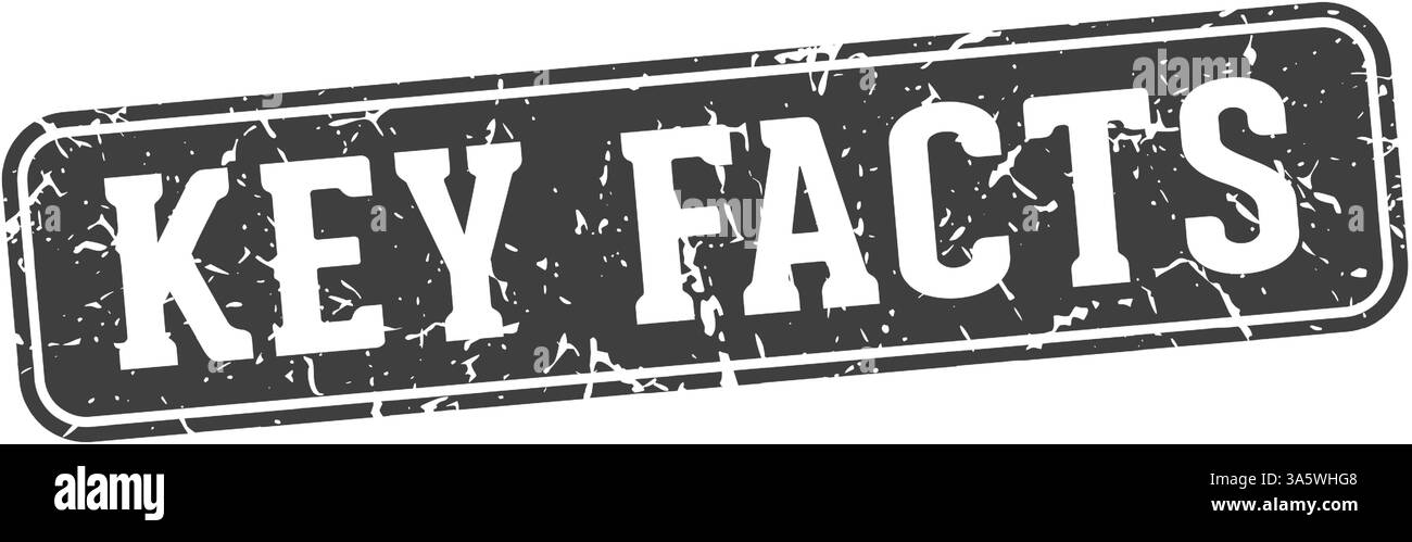 key facts stamp. key facts rectangular sign isolated on transparent ...