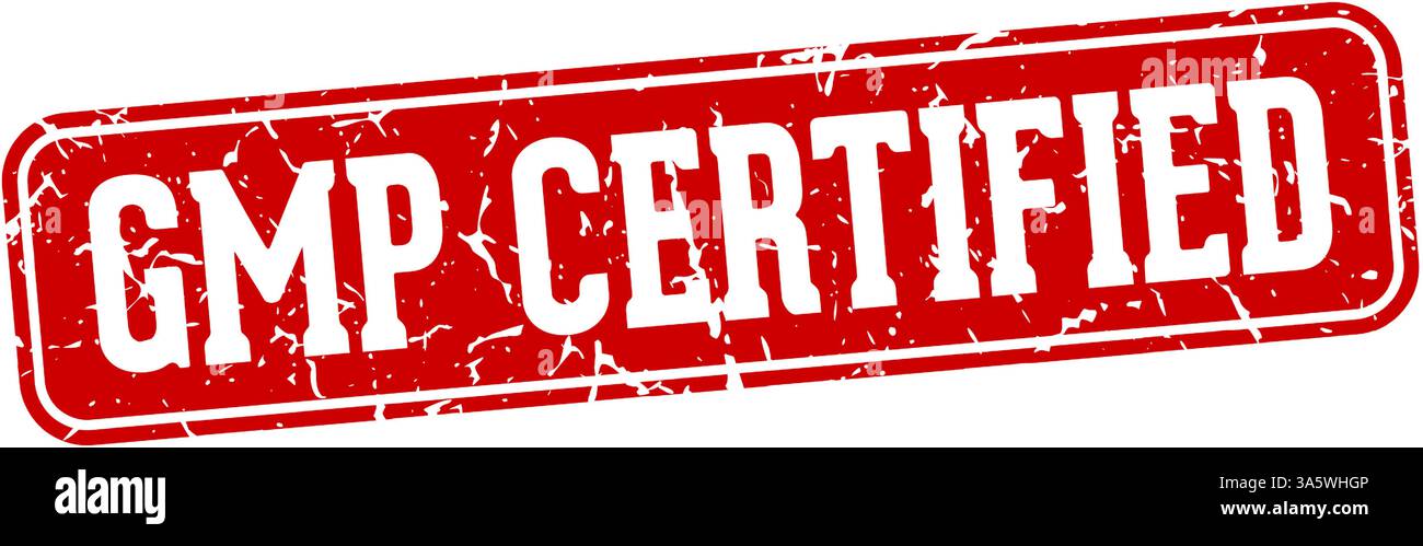 gmp certified stamp. gmp certified rectangular sign isolated on ...