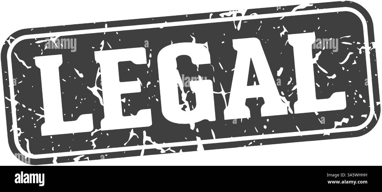 legal stamp. legal rectangular sign isolated on transparent background ...