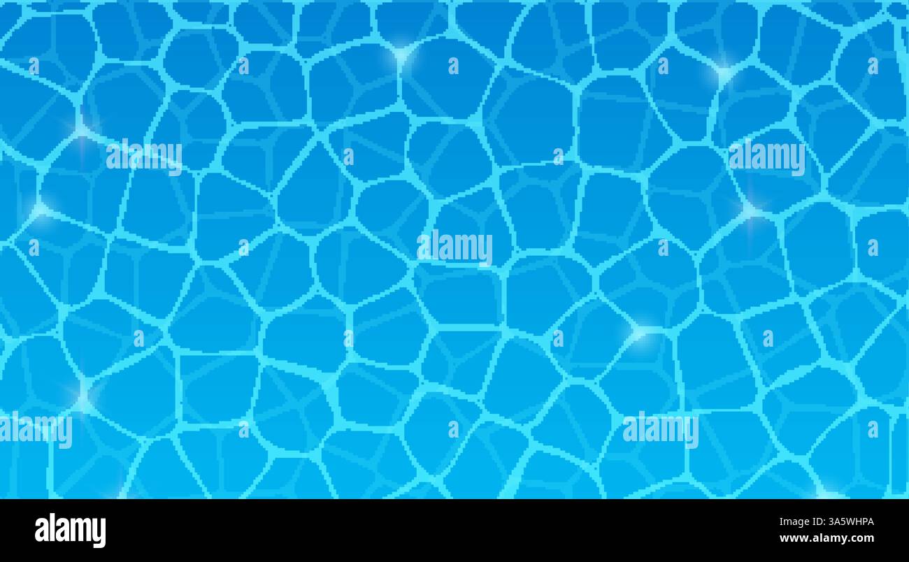 Blue water surface rippling wave pattern. Water swimming pool surface summer texture aquatic ...