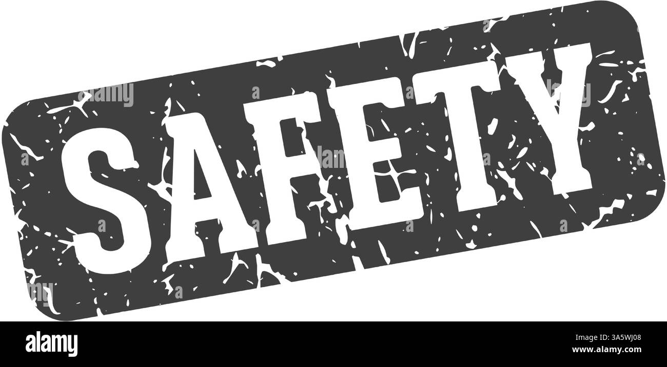 safety stamp. safety rectangular sign isolated on transparent ...