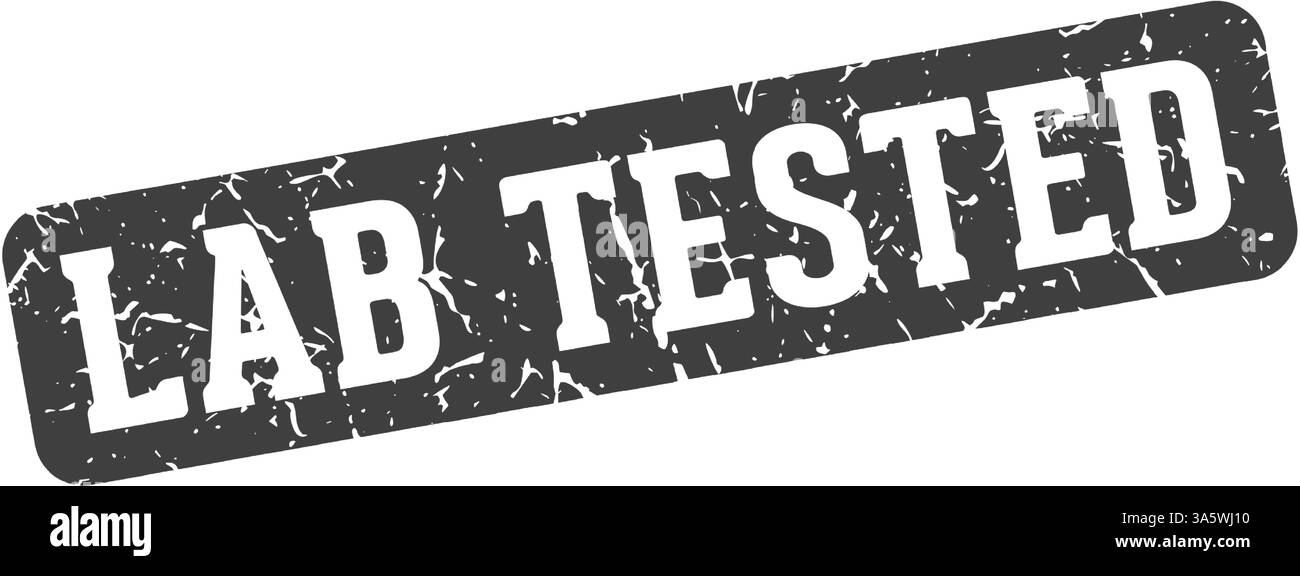 lab tested stamp. lab tested rectangular sign isolated on transparent ...