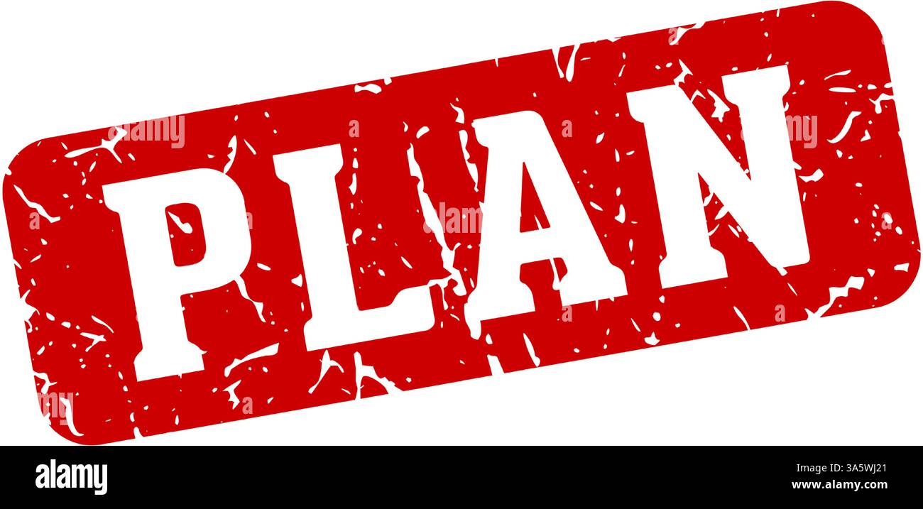 plan stamp. plan rectangular sign isolated on transparent background ...