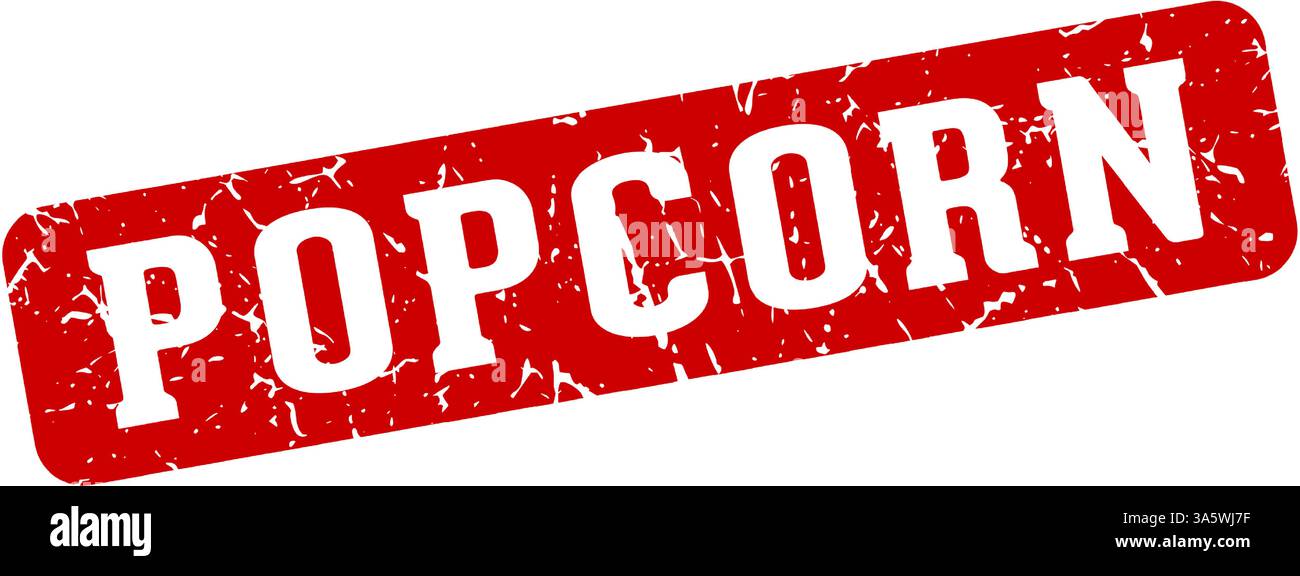 popcorn stamp. popcorn rectangular sign isolated on transparent ...