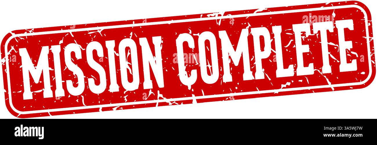 mission complete stamp. mission complete rectangular sign isolated on ...
