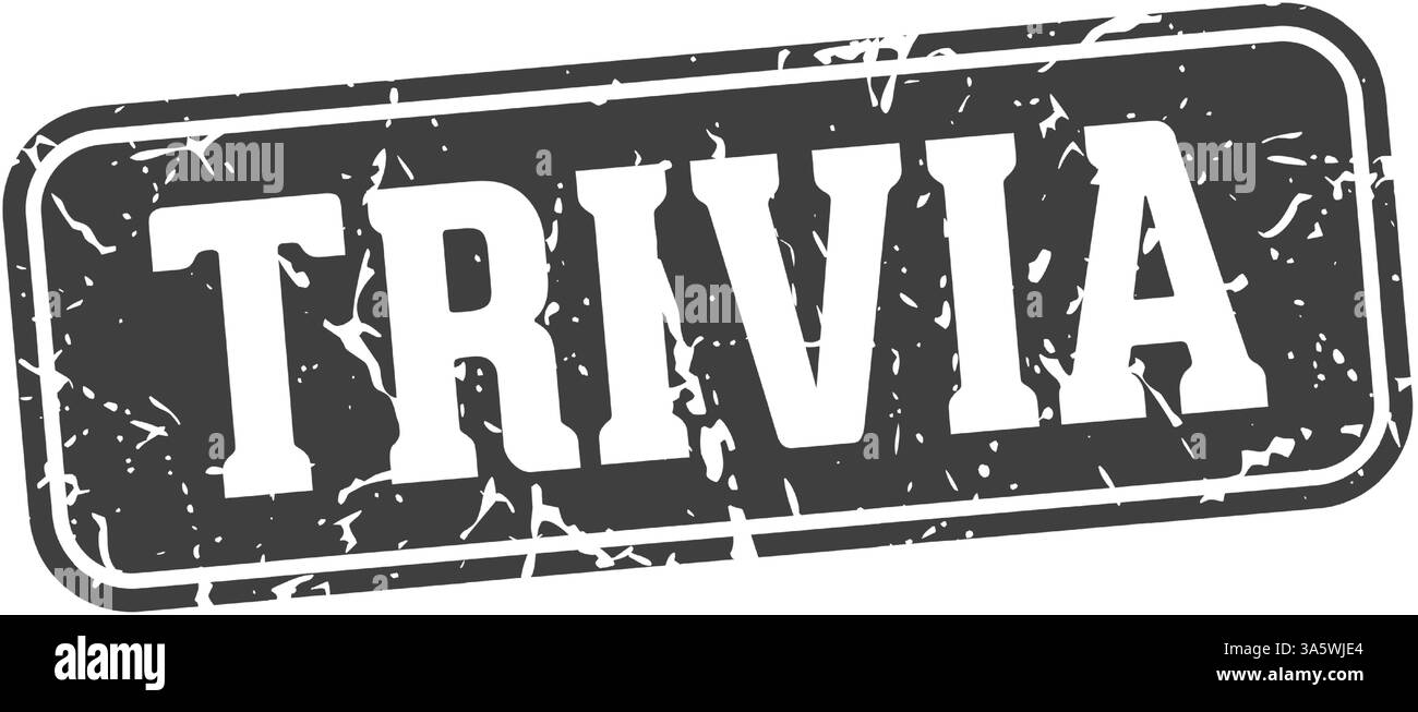 trivia stamp. trivia rectangular sign isolated on transparent ...