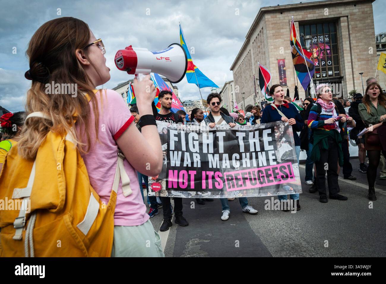 Between 2,000 and 2,500 people gathered today and demonstrated in the ...