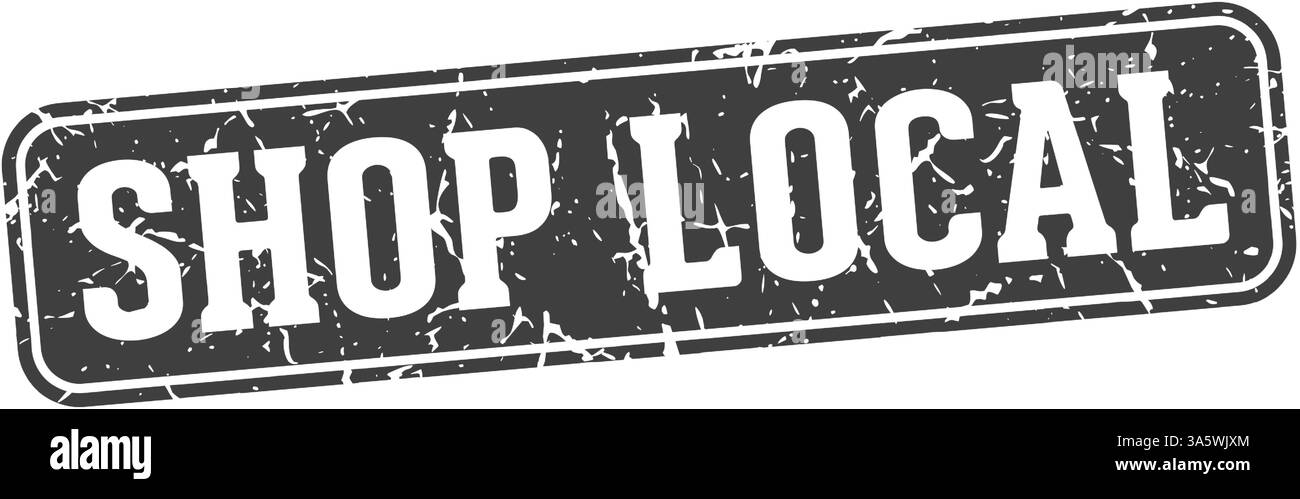 shop local stamp. shop local rectangular sign isolated on transparent ...