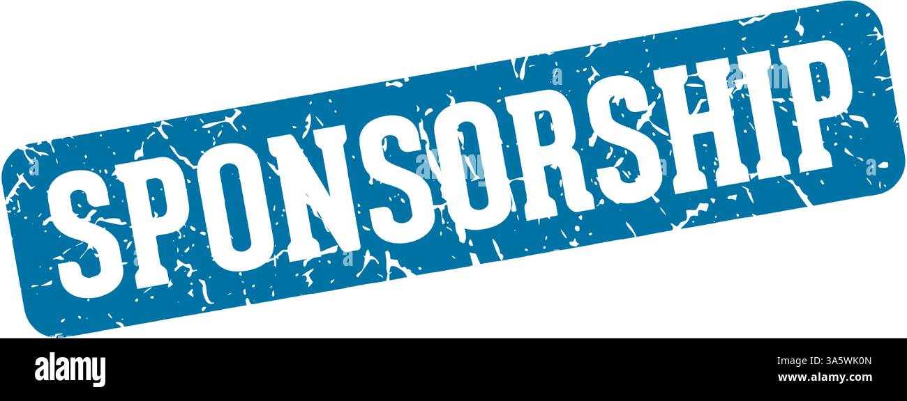 sponsorship stamp. sponsorship rectangular sign isolated on transparent ...