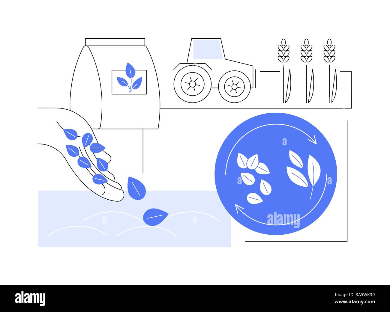 Sowing seeds isolated cartoon vector illustrations Stock Vector Image ...