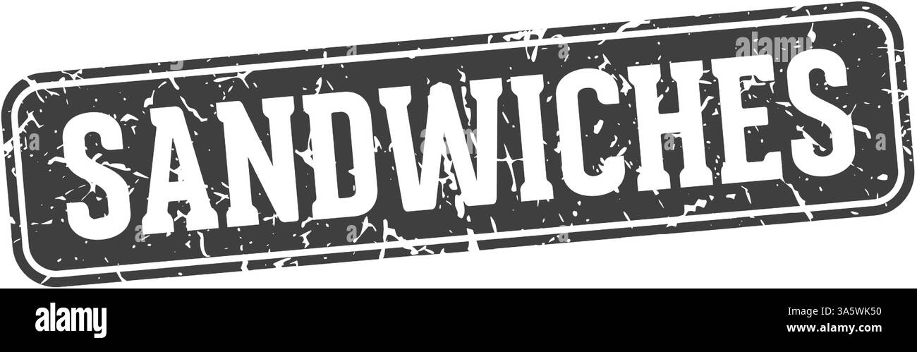 sandwiches stamp. sandwiches rectangular sign isolated on transparent ...