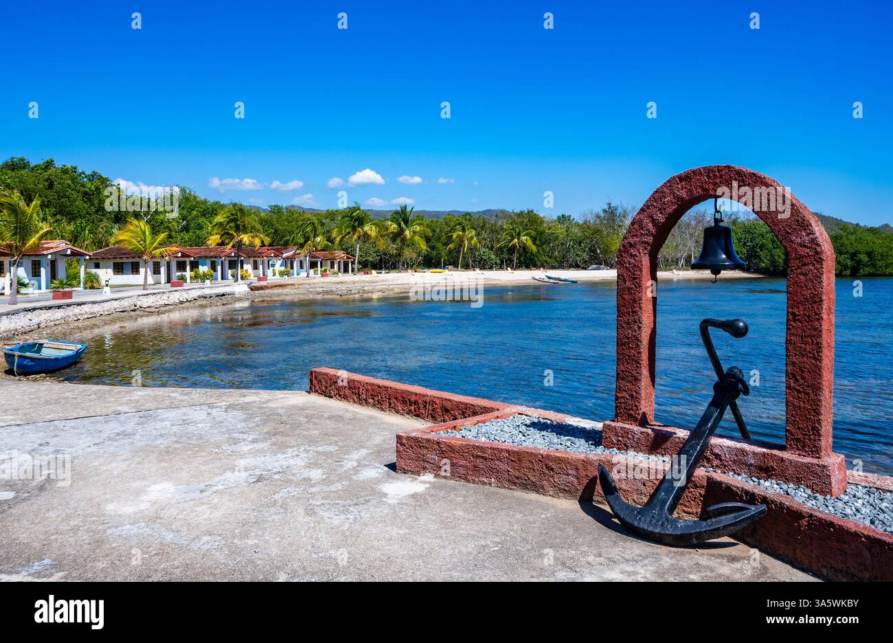 Coastal scenery near Guajimico in southwest coast of the island. Cuba ...