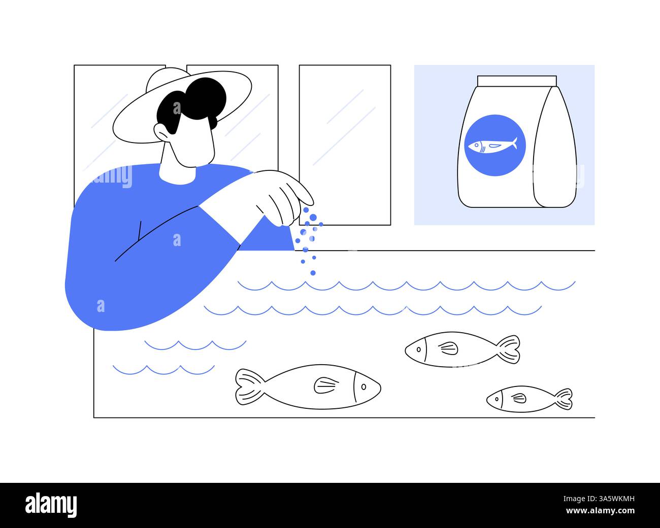 Fish farming isolated cartoon vector illustrations Stock Vector Image ...