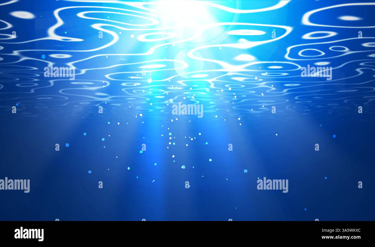 Underwater scene deep blue ocean nature background. Underwater aquatic ...
