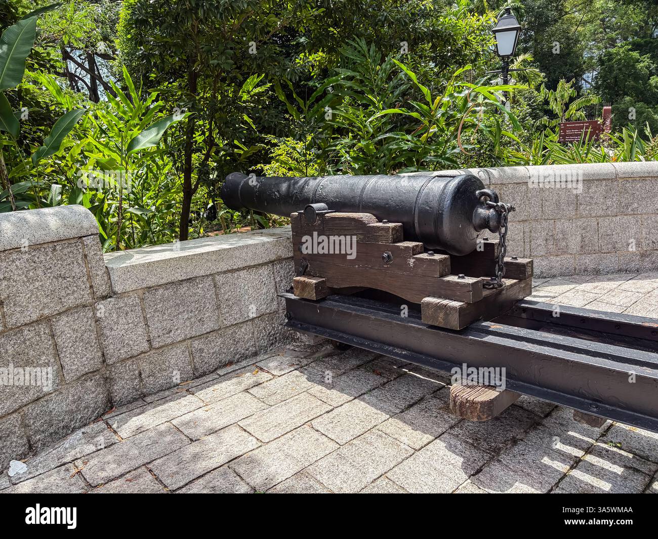 This is a 9 pound cannon from the 19th century. It is located at Fort ...