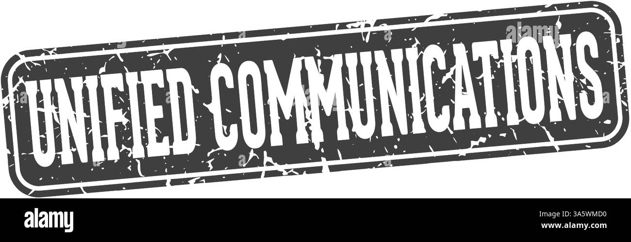 unified communications stamp. unified communications rectangular sign ...