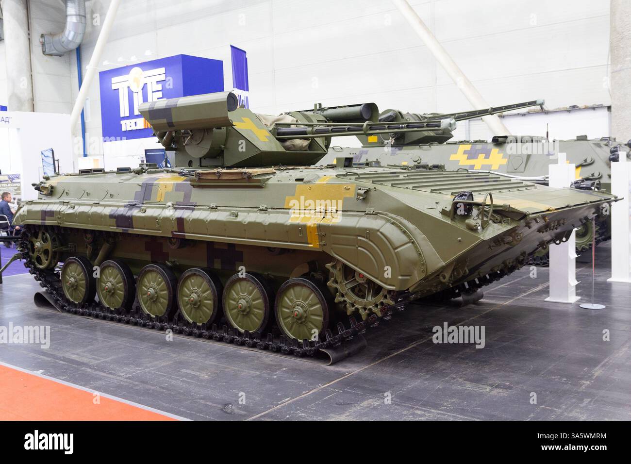 Kyiv, Ukraine - October 09. 2019: Infantry fighting vehicle bmp-1 with ...