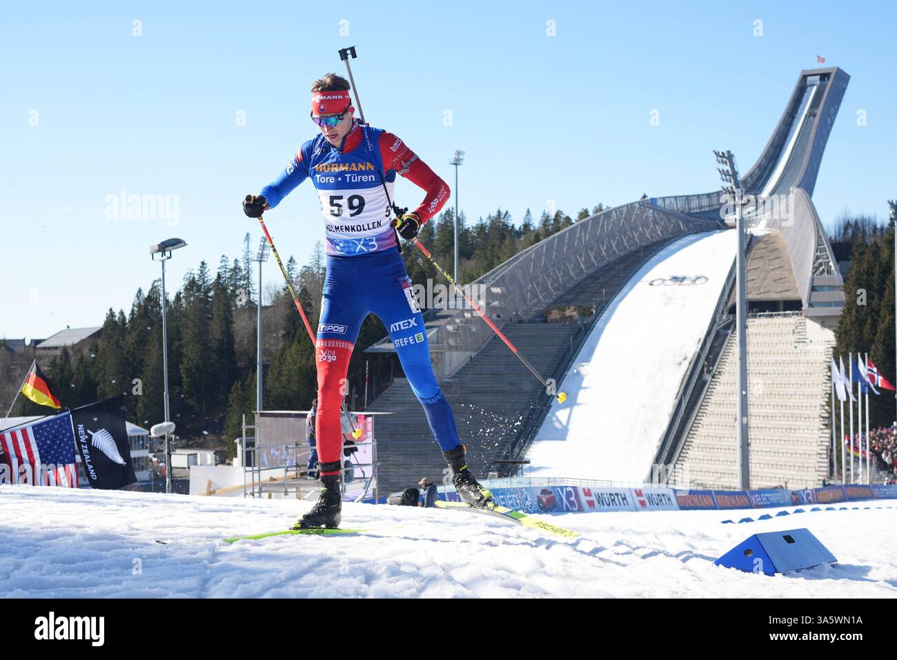 Oslo 20250322. Jakub Borgula from Slovakia during the men's 12.5 km ...