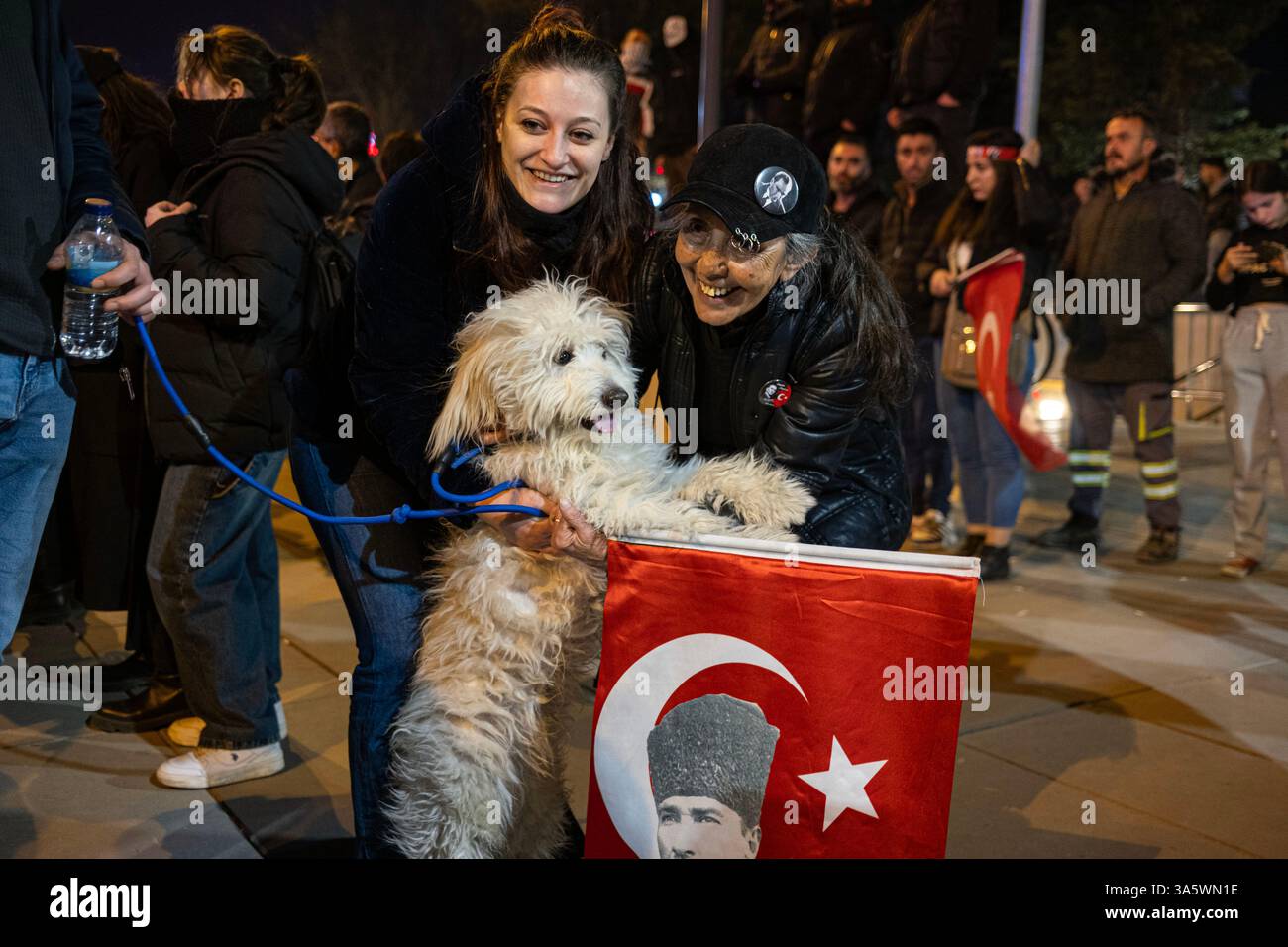 Two dogs at protest hi-res stock photography and images - Alamy