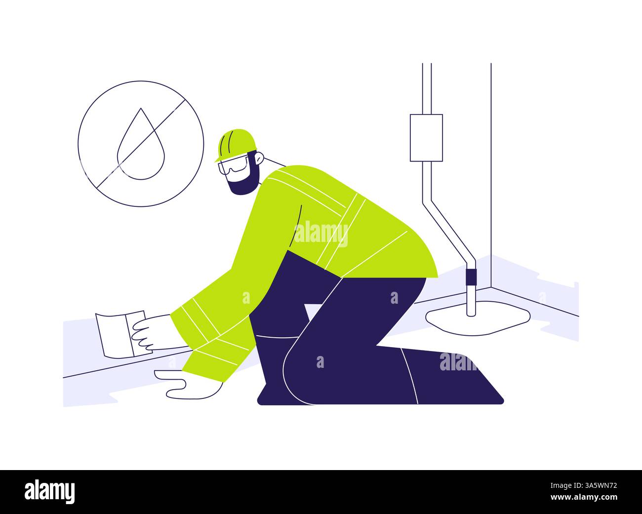 Basement waterproofing abstract concept vector illustration Stock ...