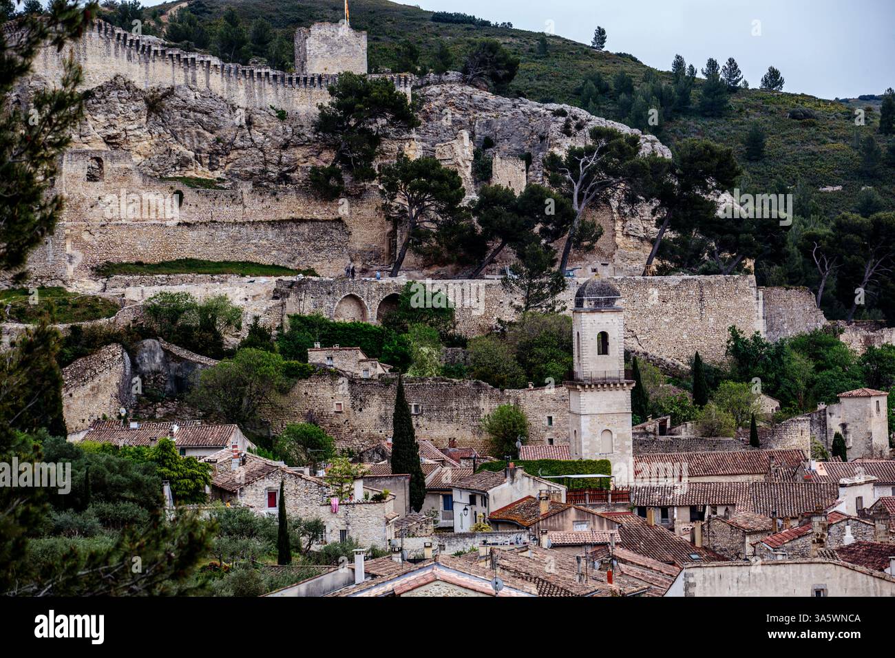 A charming medieval village in Provence, France. Boulbon features stone ...