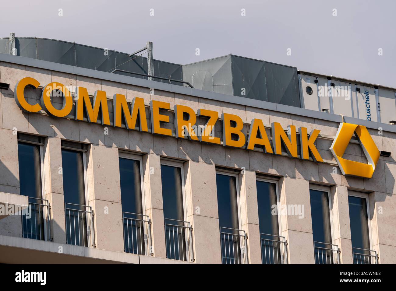 Berlin, Germany - March 24, 2025: The Commerzbank AG logo on the facade ...